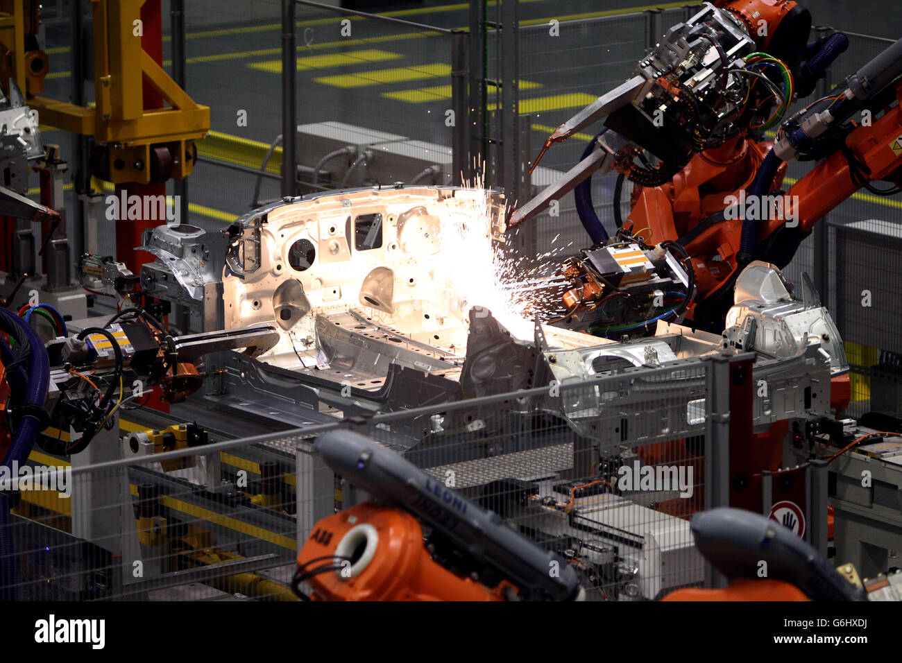 The production line at the BMW Mini plant in Oxford. The latest ...