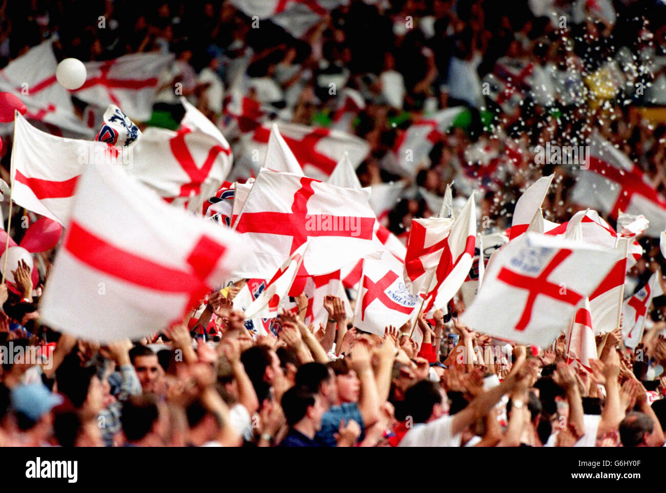 Soccer, Euro 96 Semi Final. England v Germany, Wembley. England Fans ...