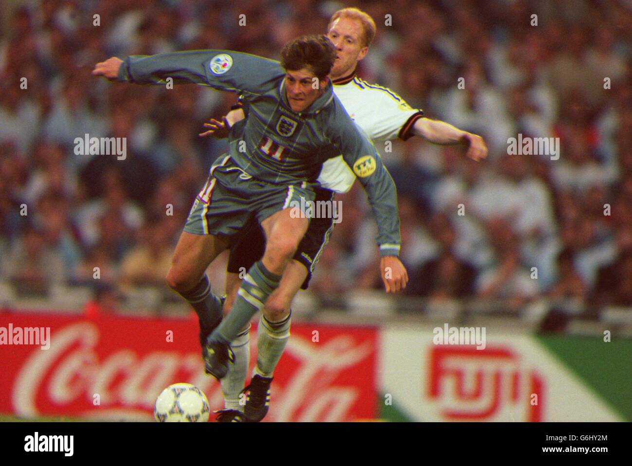 Euro 96 semi final england v germany hi-res stock photography and ...