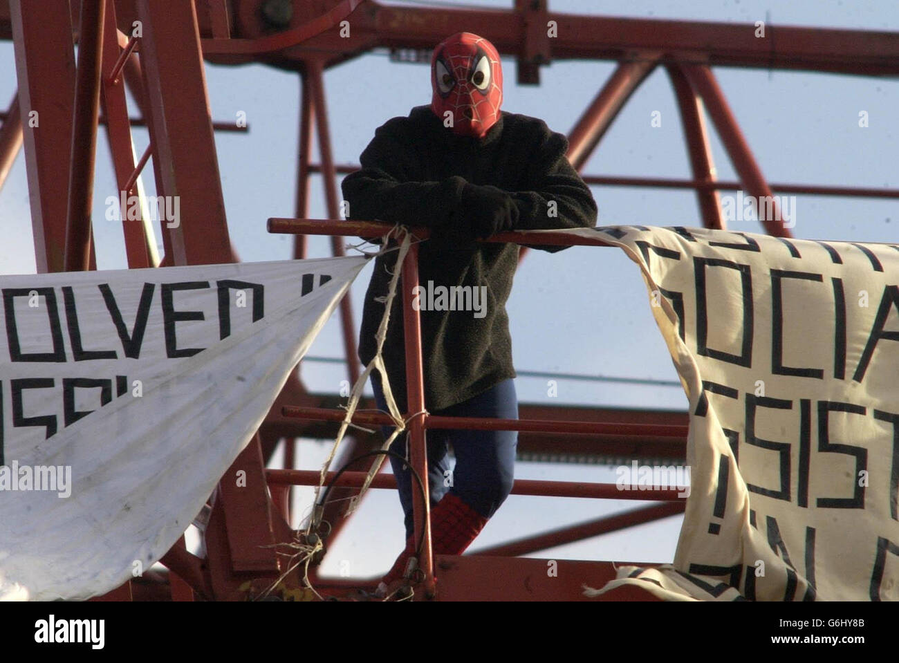 David Chick Fathers4Justice Stock Photo - Alamy