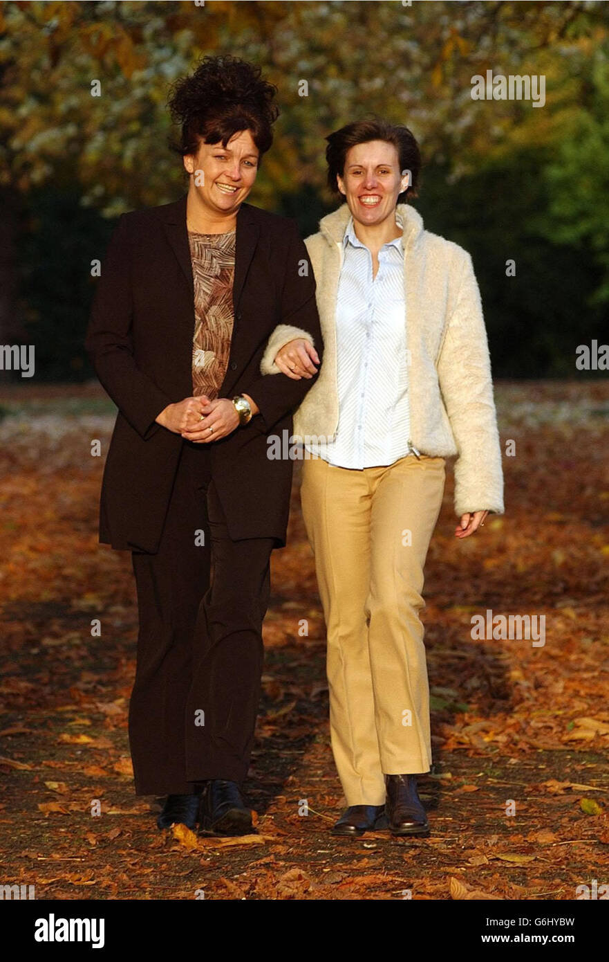 Claire McKenzie (left) and Michele Snaith (right) in Hyde Park, central ...