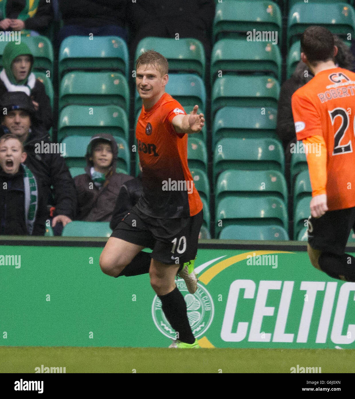 Dundee United's Stuart Armstrong celebrates his goal during the ...