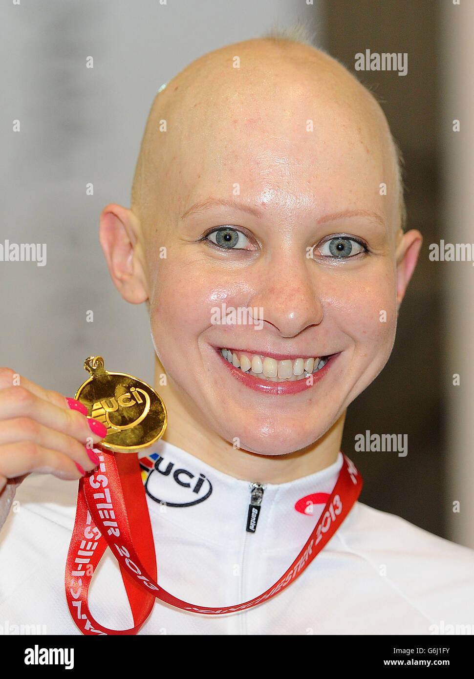 Great Britain's Joanna Rowsell with her gold medal after winning the ...