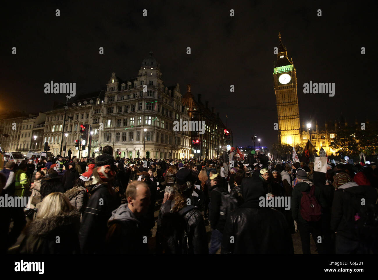 Bonfire of Austerity protest Stock Photo - Alamy