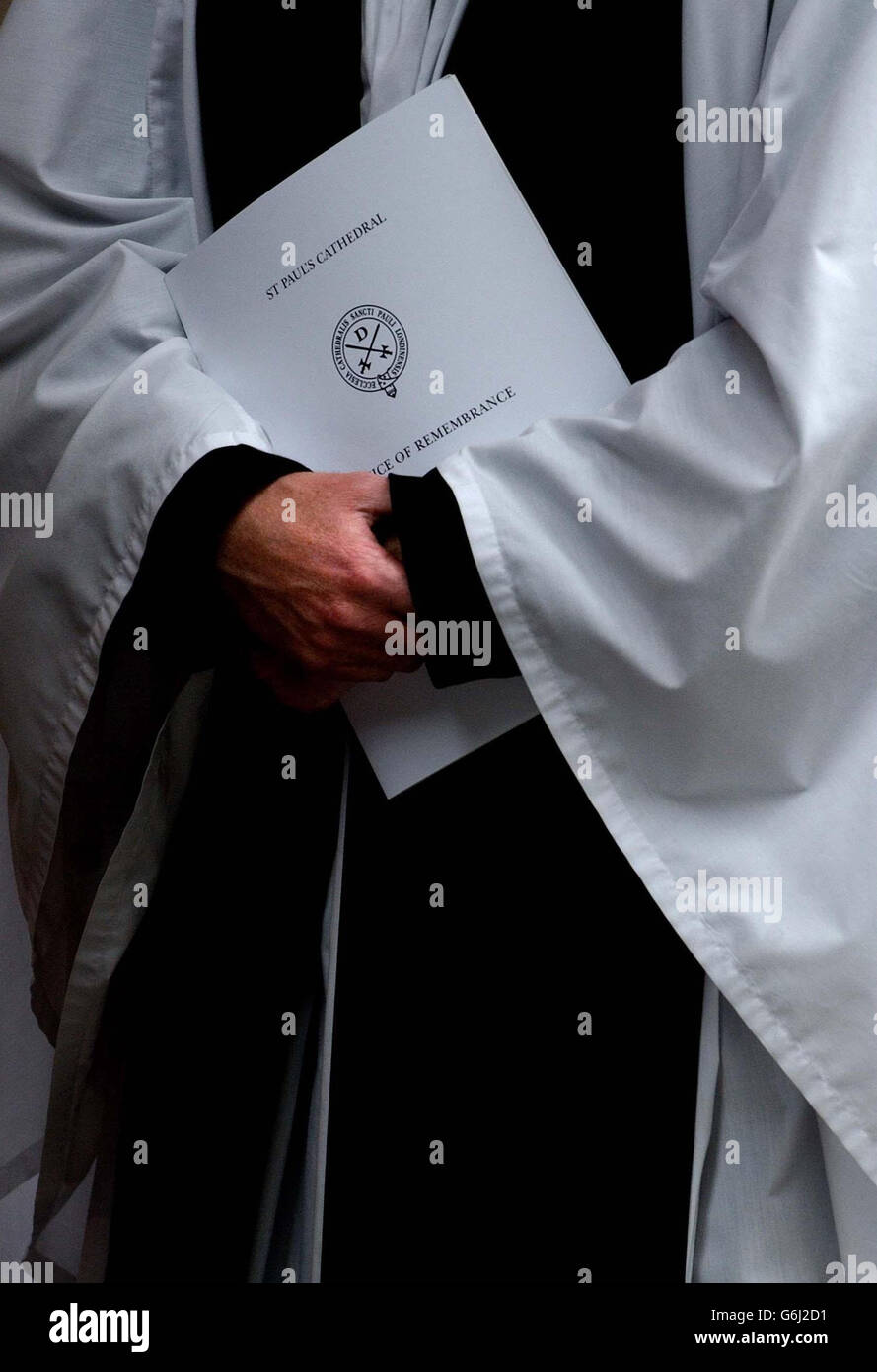 A member of the clergy during the Service of Remembrance Iraq 2003, at ...