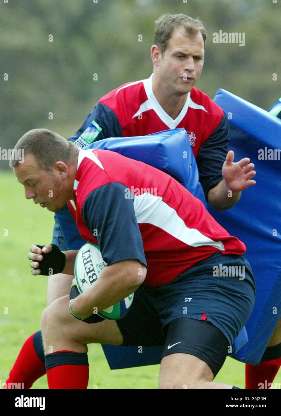 Englands steve thompson during training at hale school in perth hi-res ...