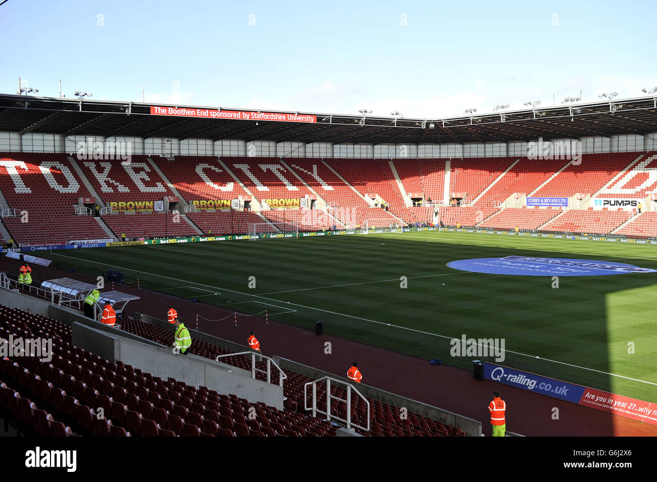 A general view of the pitch and stands at the Britannia Stadium Stock ...