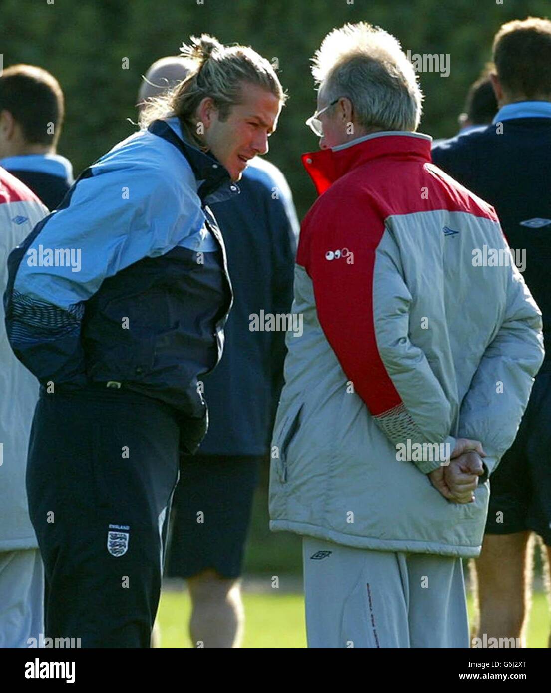 England Training. England Captain David Beckham and the England Manager ...
