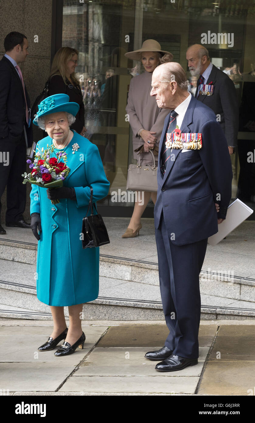 Queen Elizabeth II and the Duke of Edinburgh at the SSAFA headquarters ...
