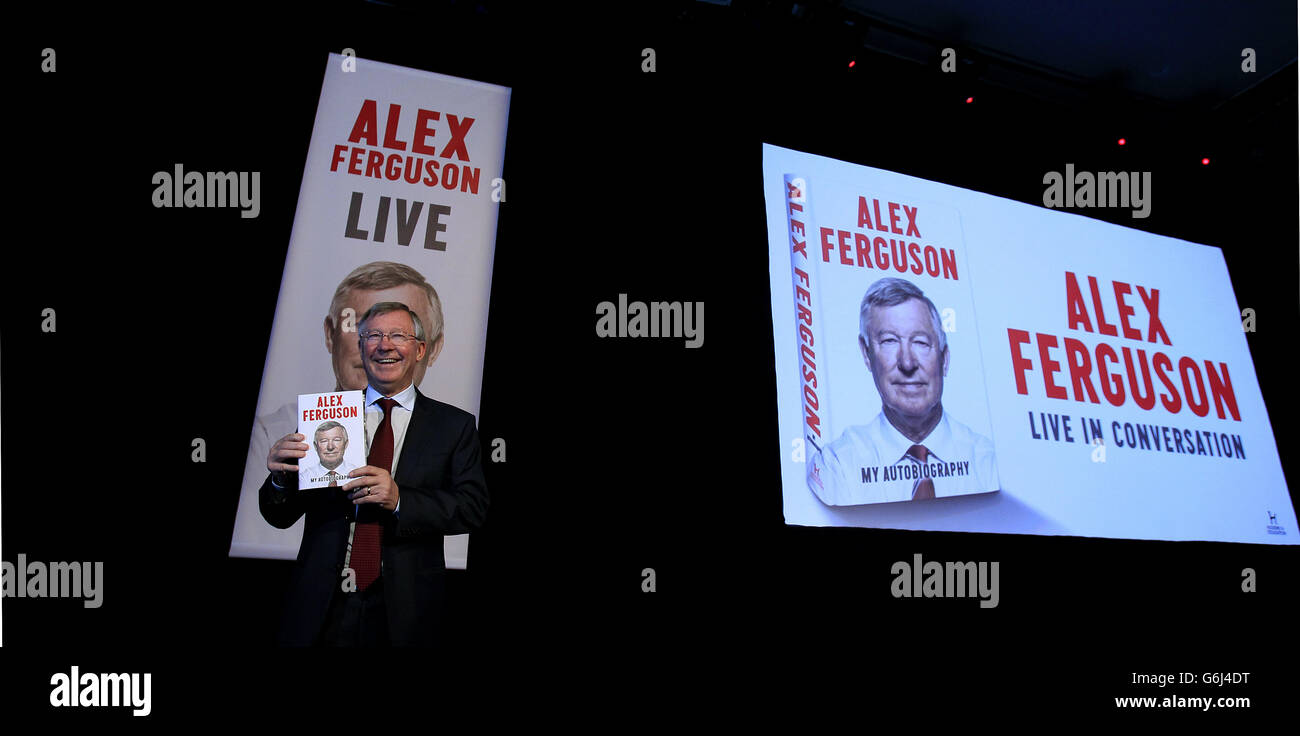 Sir Alex Ferguson at the launch of his book - Alex Ferguson: My ...