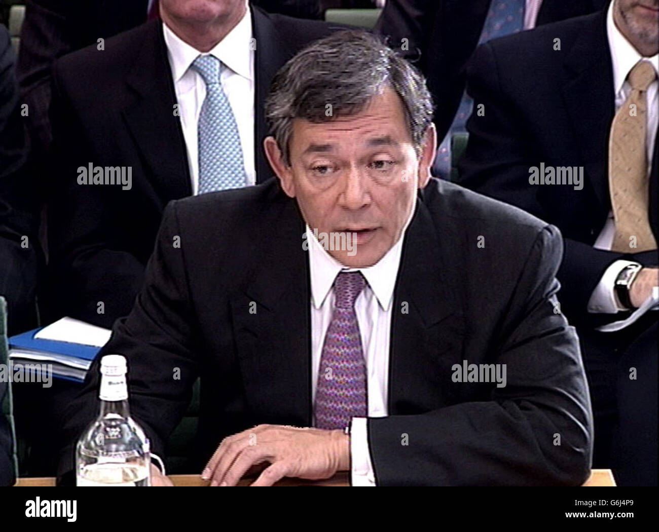 Eric Daniels the Chairman of Lloyds TSB, speaks at the committee ...