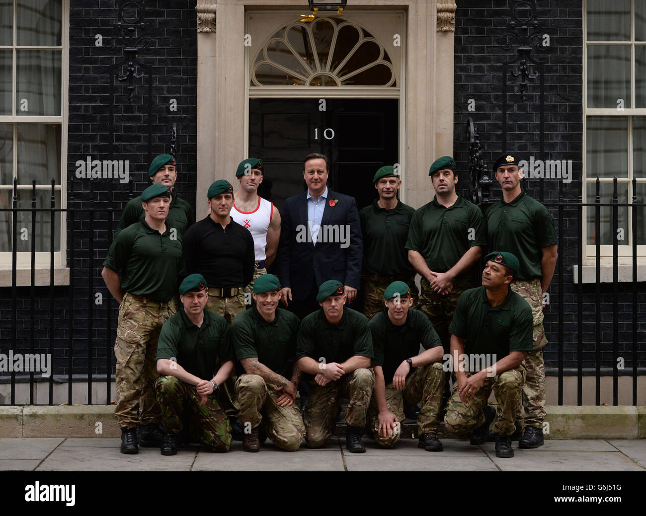 s (Commando 999) Charity Speedmarchers, in Downing Street, central ...