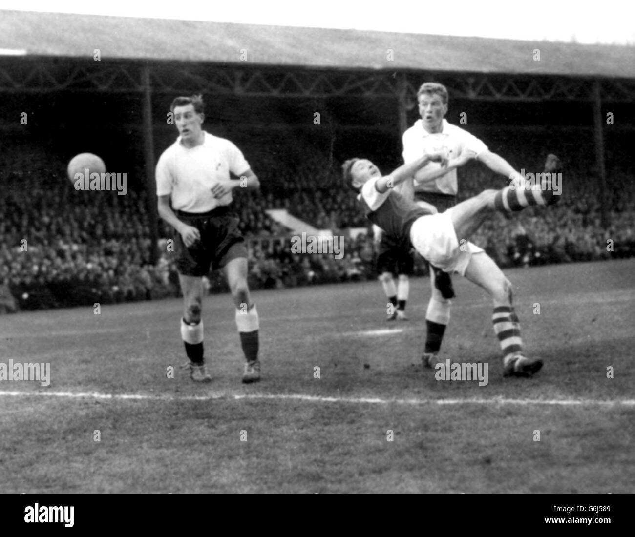 Acrobatic kick by Bournemouth inside-right Norris opens the scoring for ...