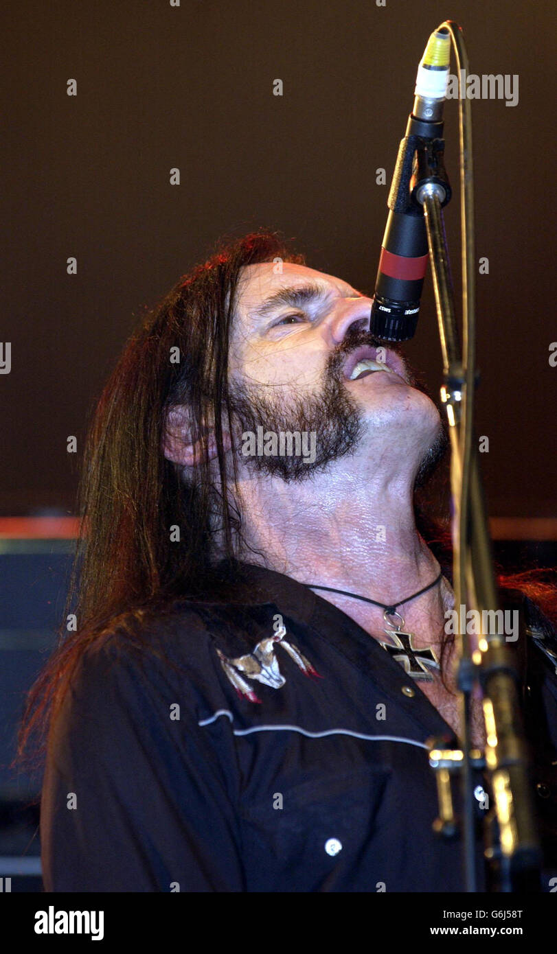 Motorhead at the Apollo. Lead singer Lemmy performs with his band ...