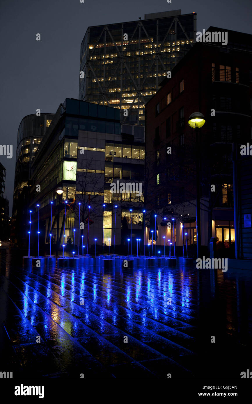 HERE LED display Stock Photo - Alamy