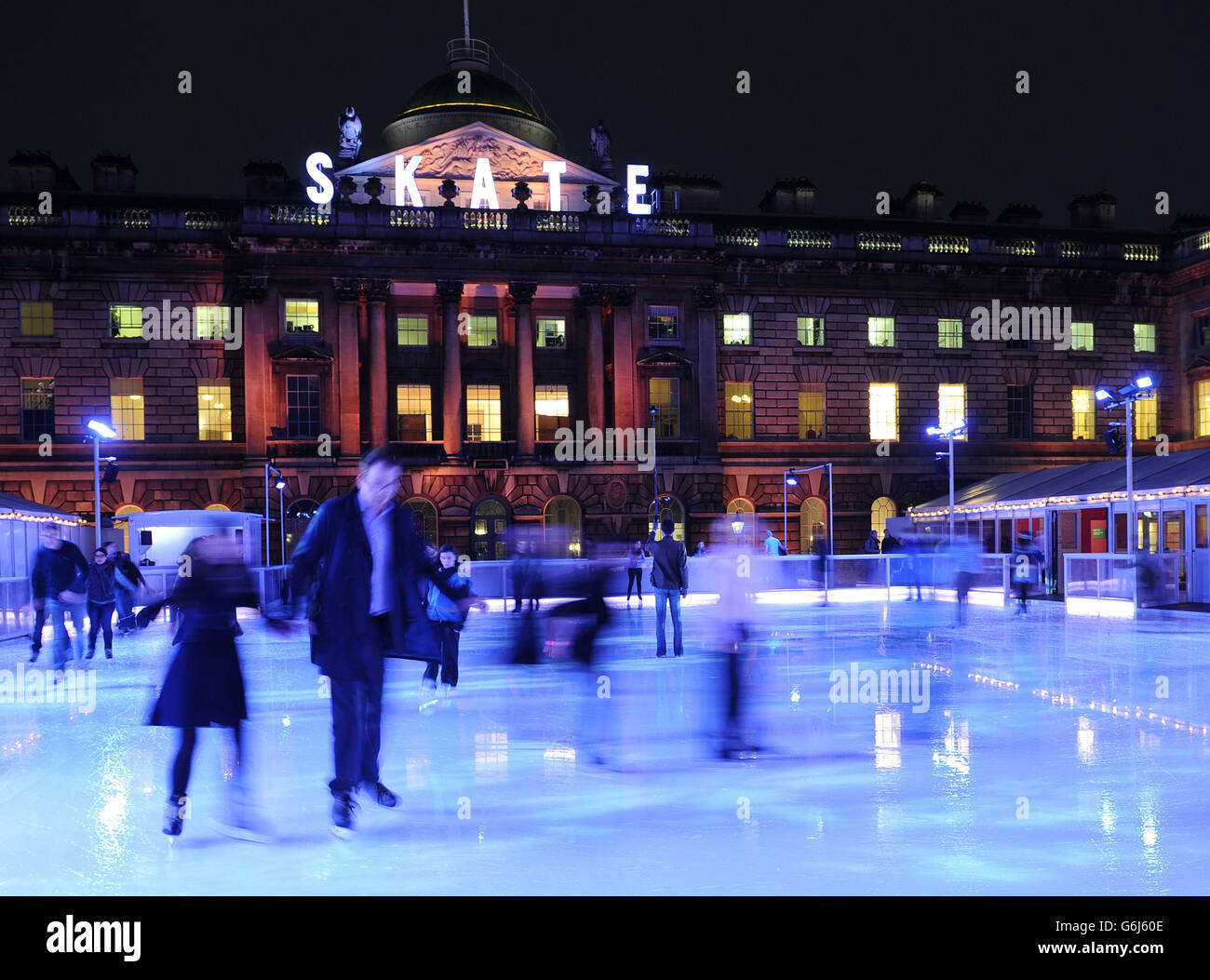 Somerset House Ice Rink - London Stock Photo - Alamy