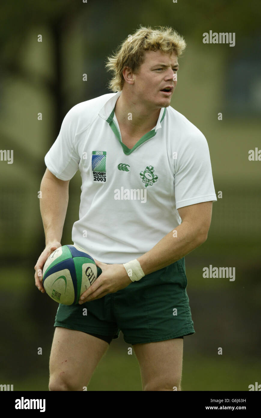 Brian O'Driscoll during Ireland's training setion at the East Coast ...