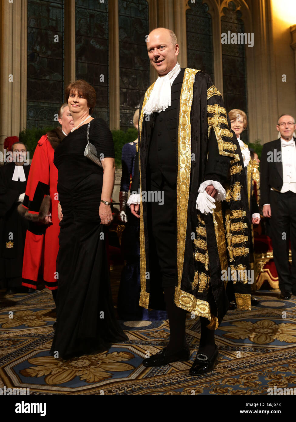 Lord Chancellor Chris Grayling and his wife Susan attending the Lord ...