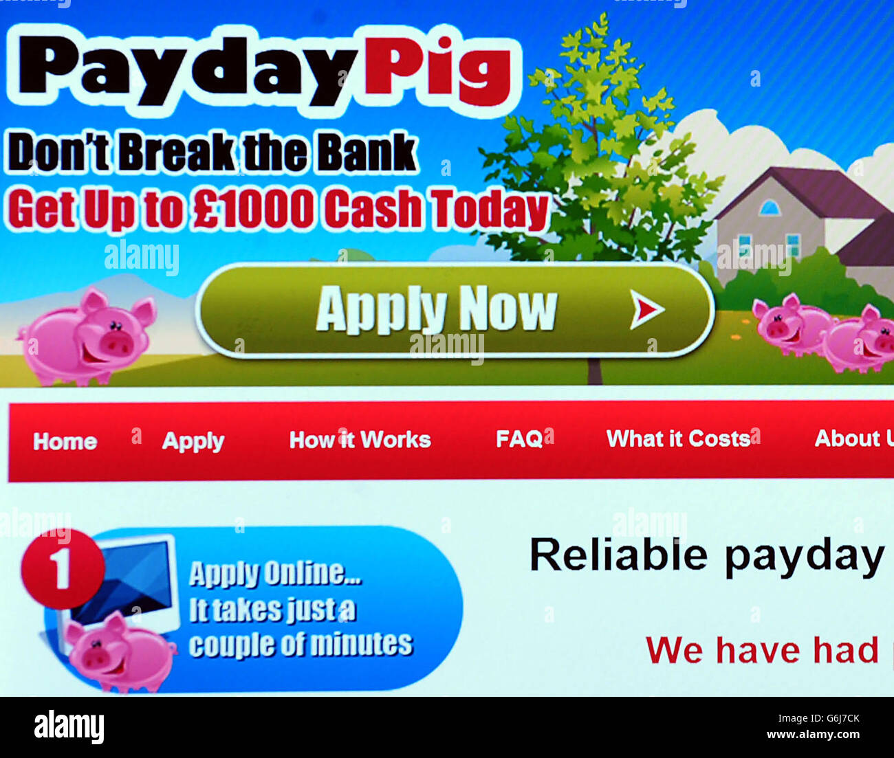 Money lending website page hi-res stock photography and images - Alamy