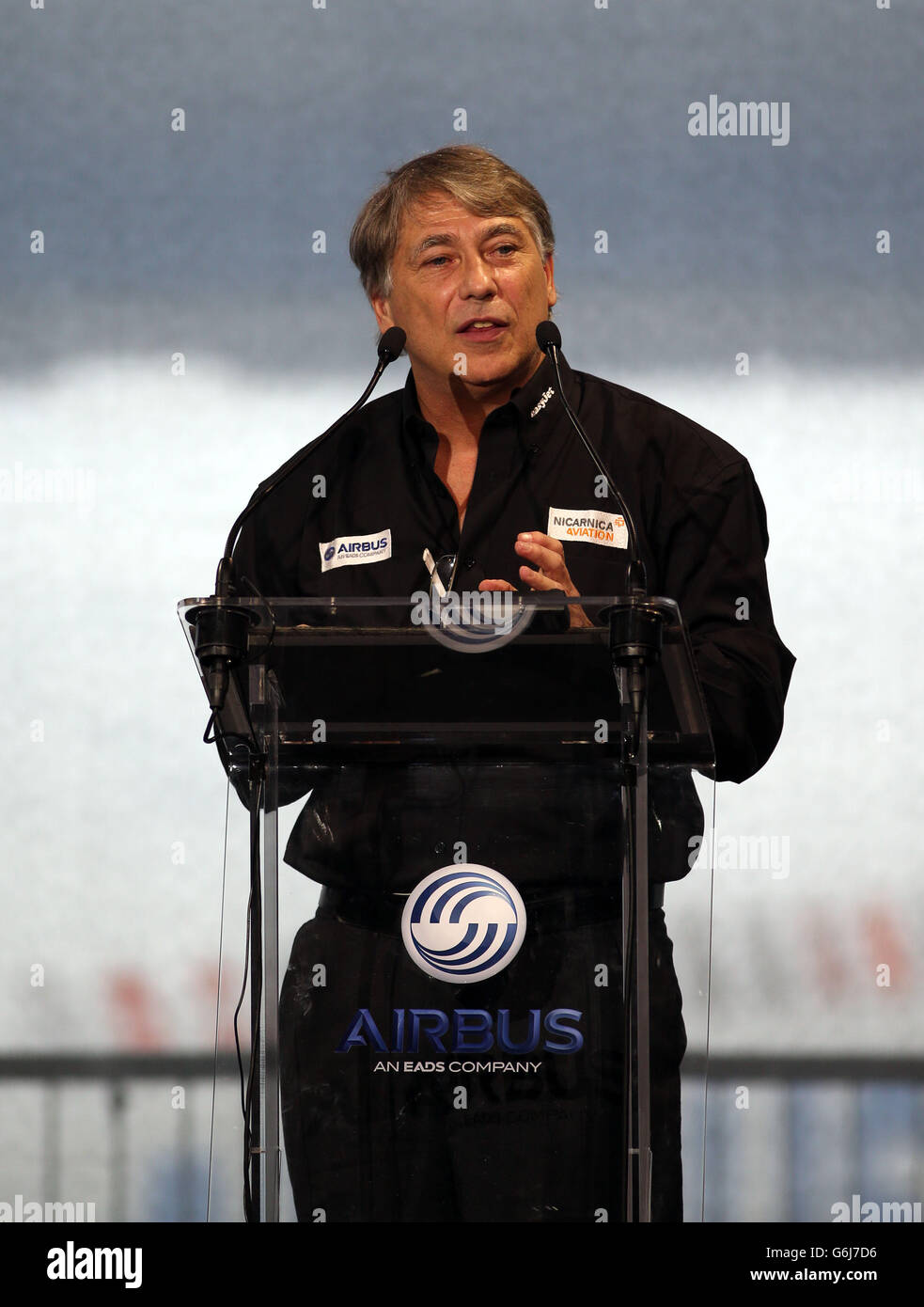 Fake ash cloud test Stock Photo - Alamy