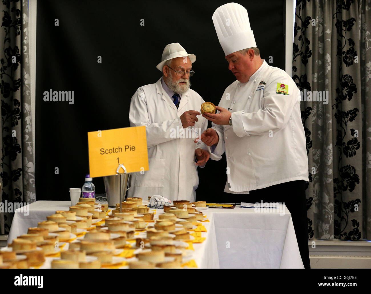 Judges John Young (left) and Joe Queen during judging of the 15th World ...