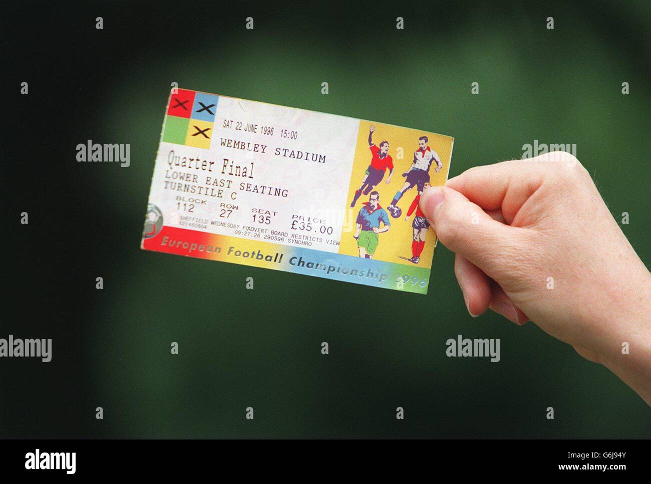 European Championship Soccer-Euro 96-Ticket Touts Stock Photo - Alamy