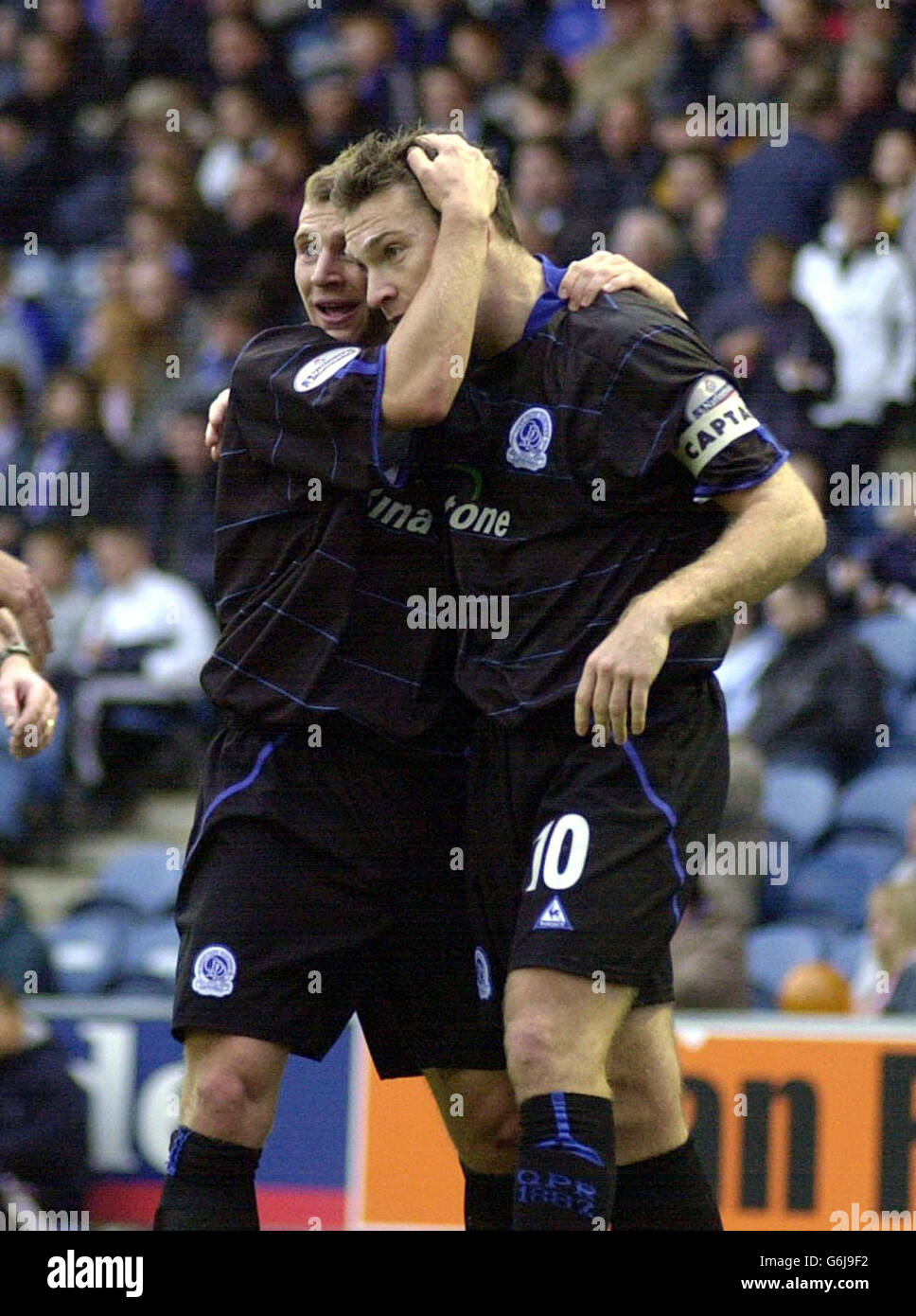 Queens park rangers martin rowlands celebrates scoring hi-res stock ...