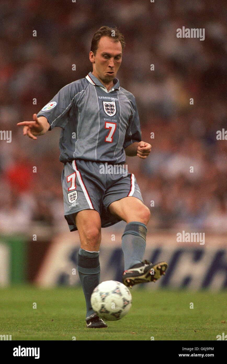 Soccer - Euro 96 - Semi Final - England v Germany. David Platt, England ...