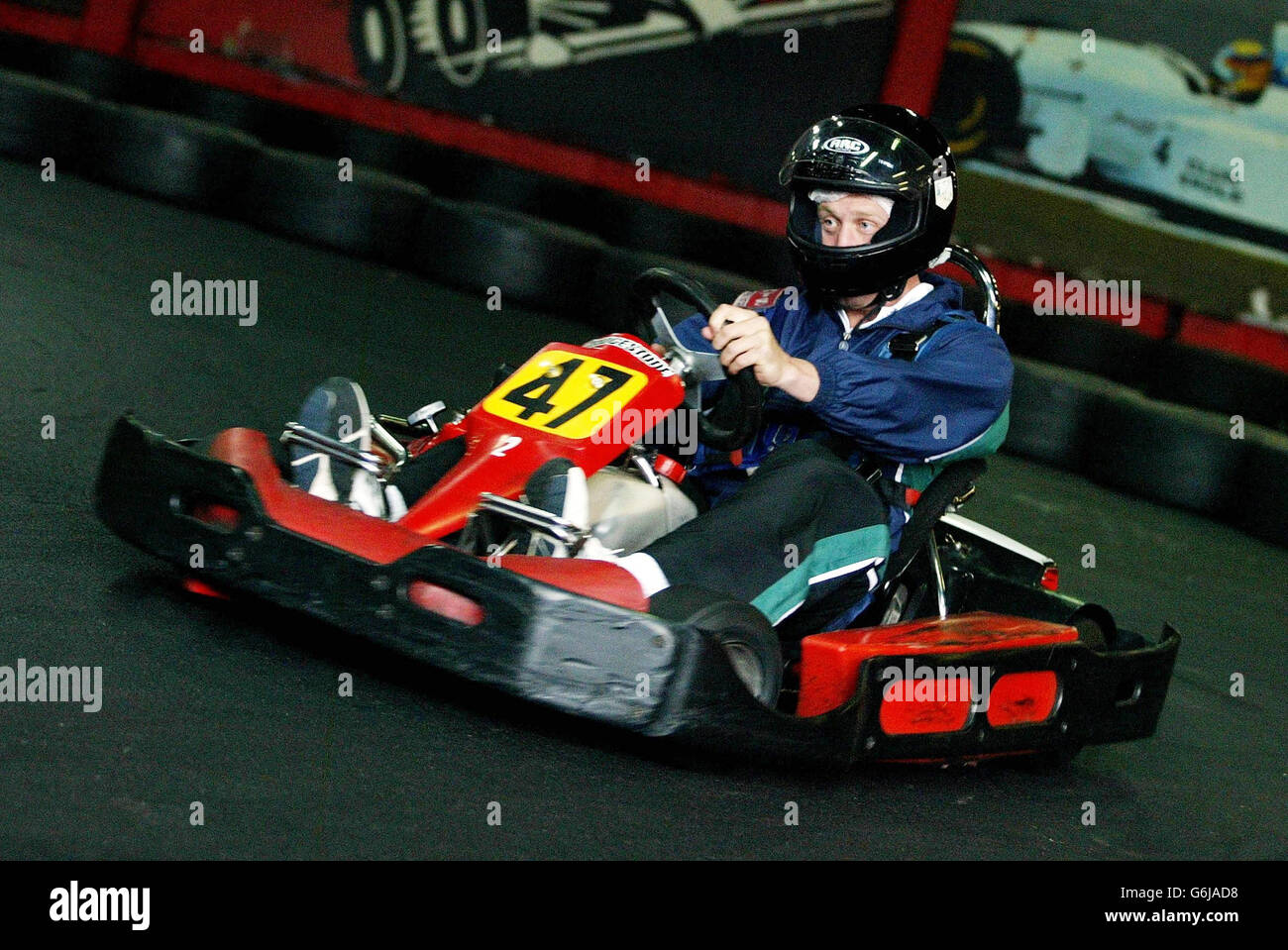 Ireland players enjoy karting Stock Photo - Alamy