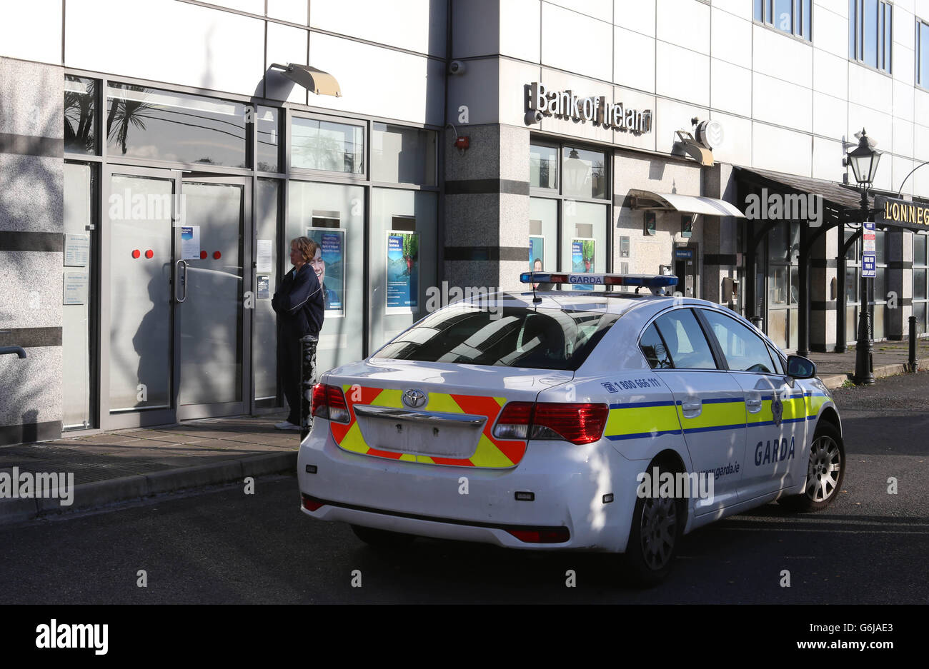 Bank robbery in Donnybrook. Garda outside the branch of Bank of Ireland ...