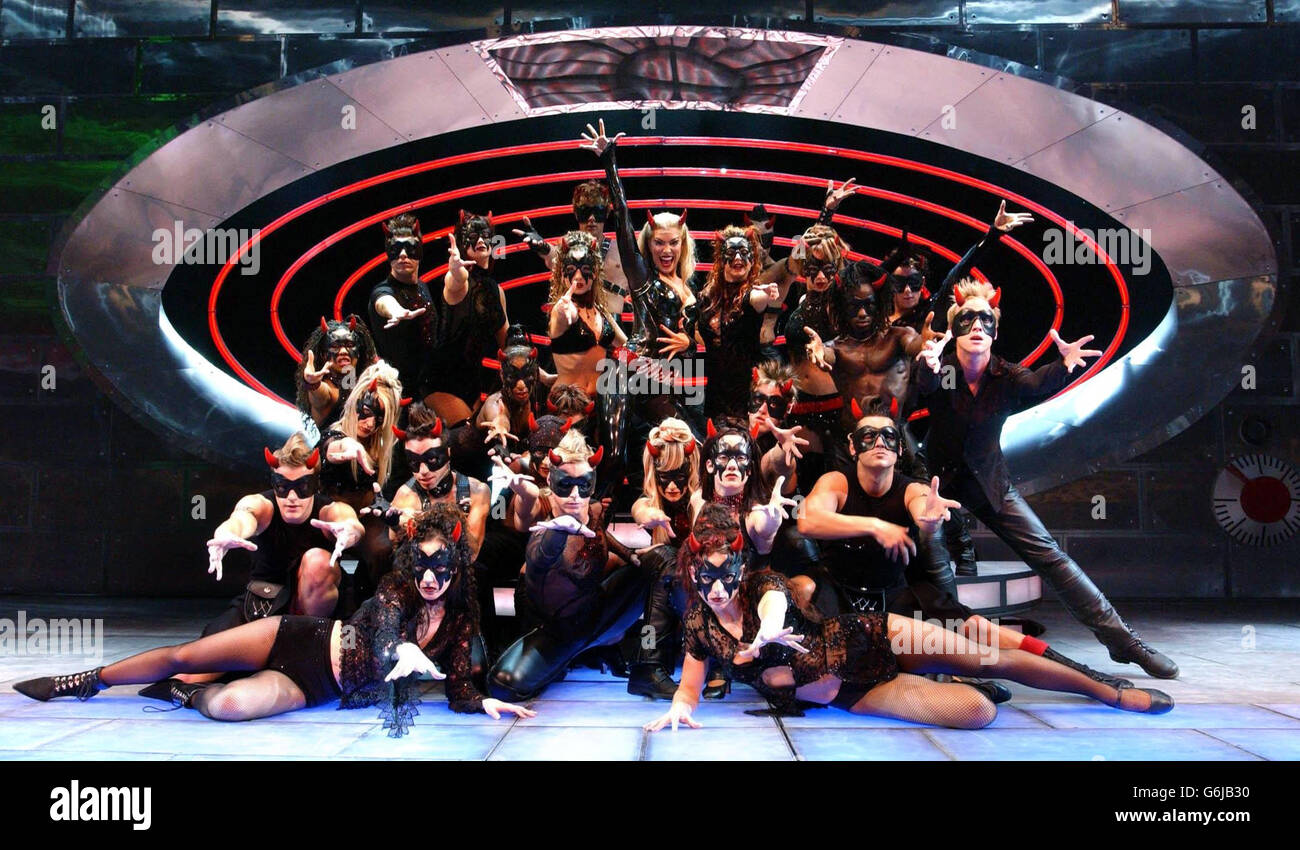 Star of the show Catherine Porter (centre) and dancers during a ...