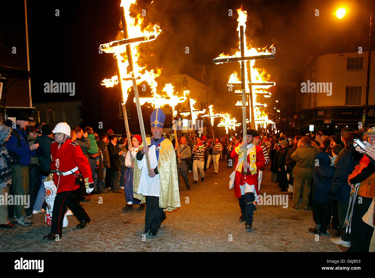 Customs and Traditions - Cliffe Bonfire Society Parade - Lewes Stock ...