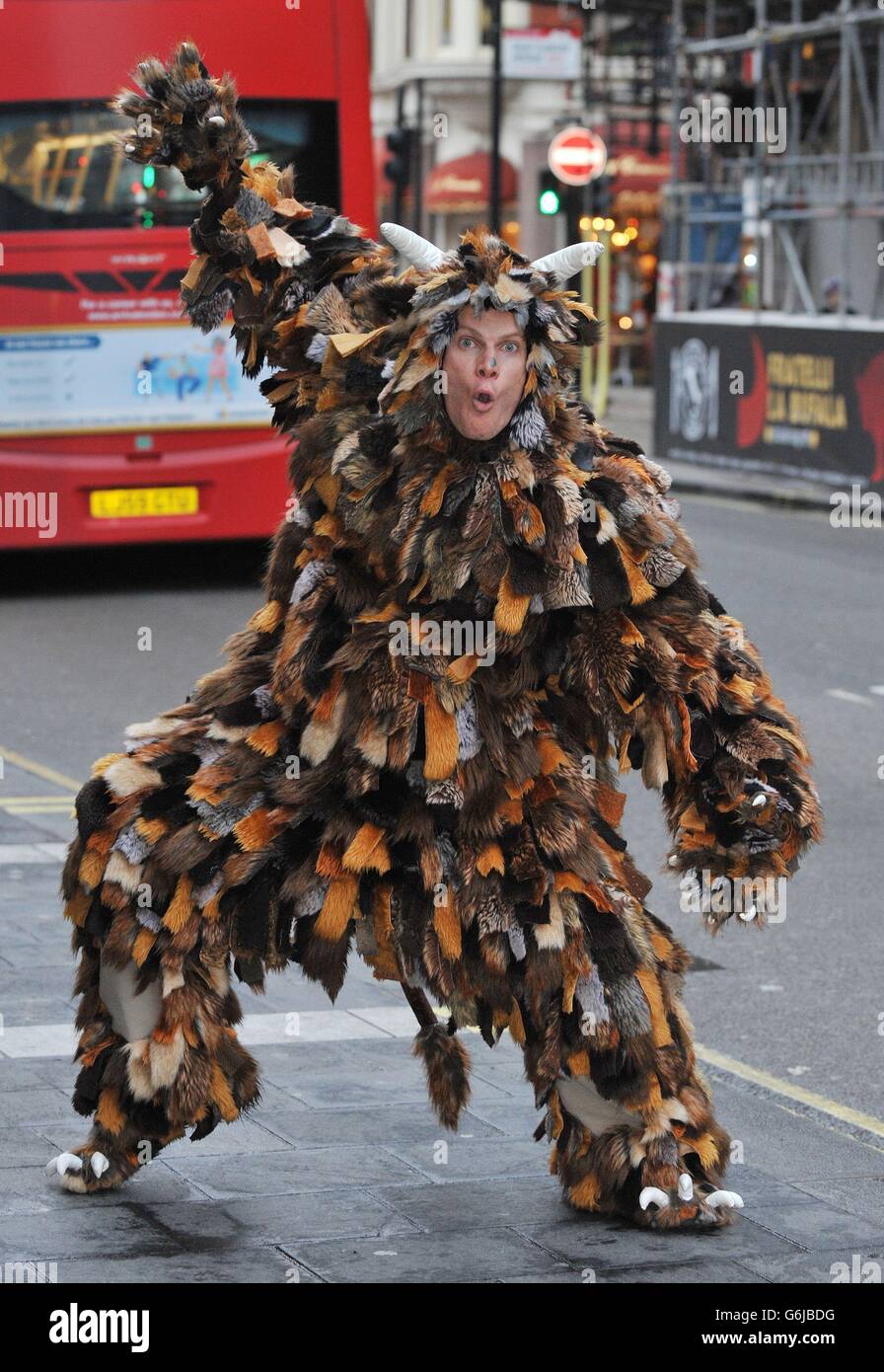 Gruffalo actor Tom Crook in full costume outside the Lyric Theatre in ...