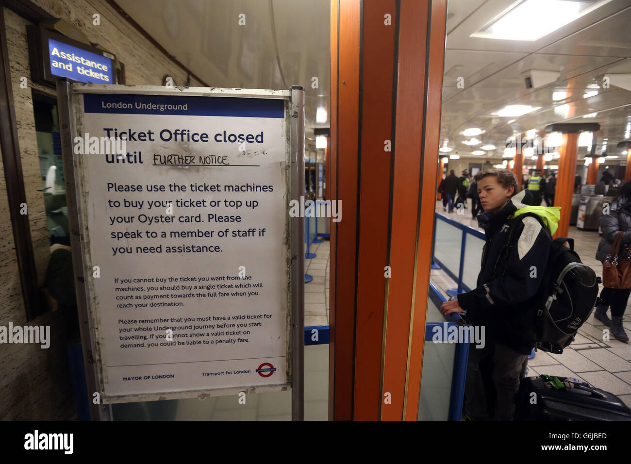 Changes to Tube services Stock Photo - Alamy