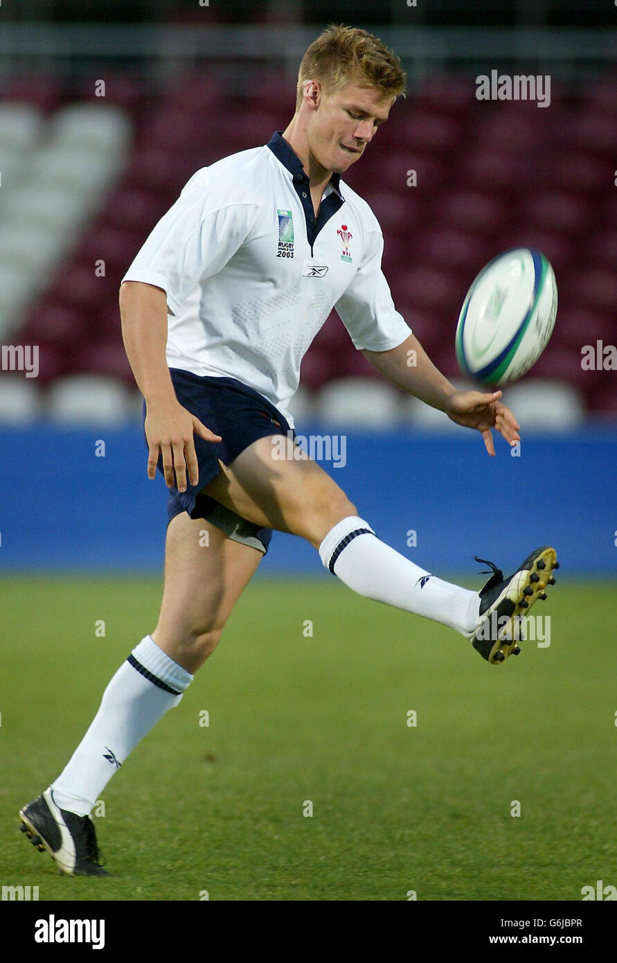 Welsh scrum half peel during training at ballymore rugby union fields ...