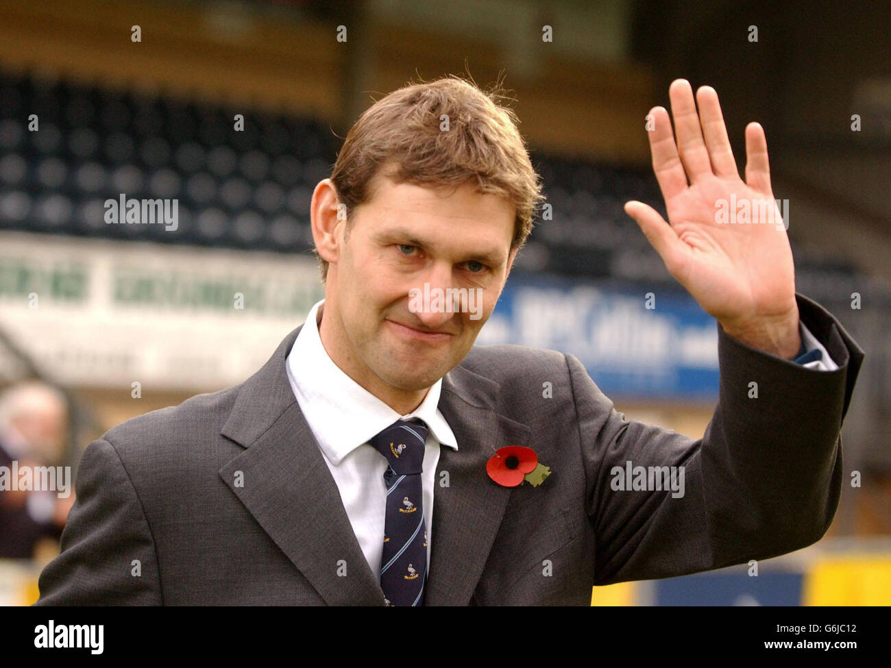 Wycombe Wanderers' new manager Tony Adams on the pitch before his team ...