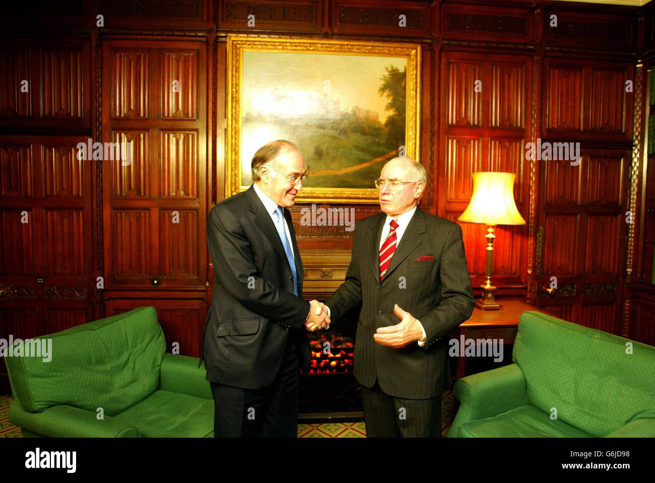 Conservative party leader michael in the house of commons hi-res stock ...