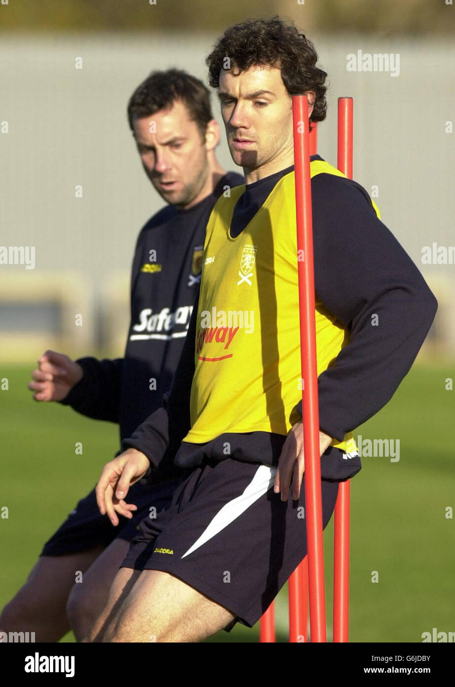 The scotland team during training at strathclyde homes stadium hi-res ...