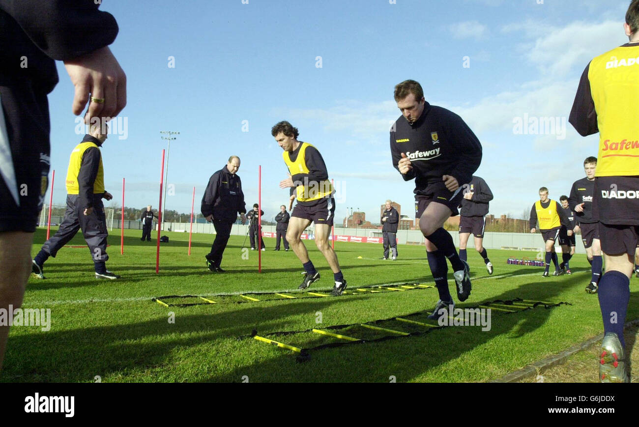 Scotland training session Stock Photo - Alamy