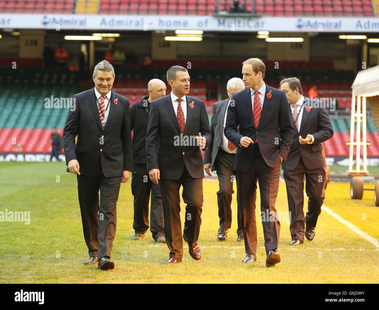 William visits Welsh Rugby Union Stock Photo - Alamy