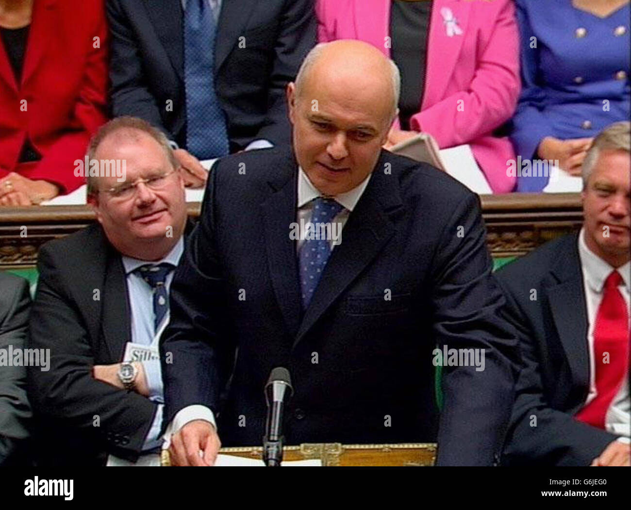 Video grab of Leader of the Opposition, Iain Duncan Smith, talking in ...