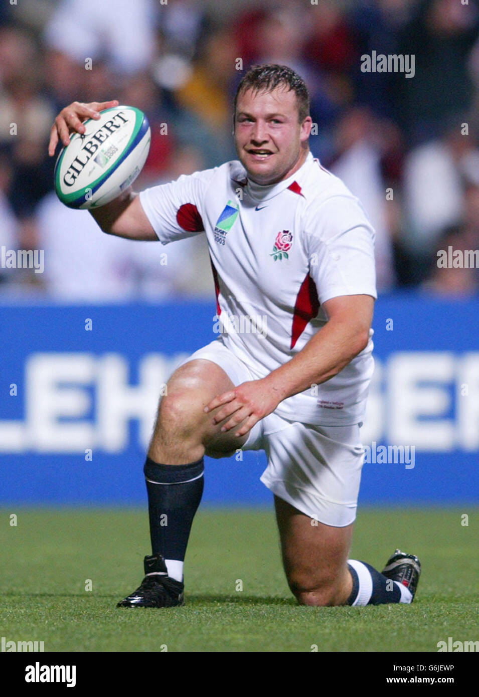 England's Mark Regan scores a try in action during the Rugby World Cup ...
