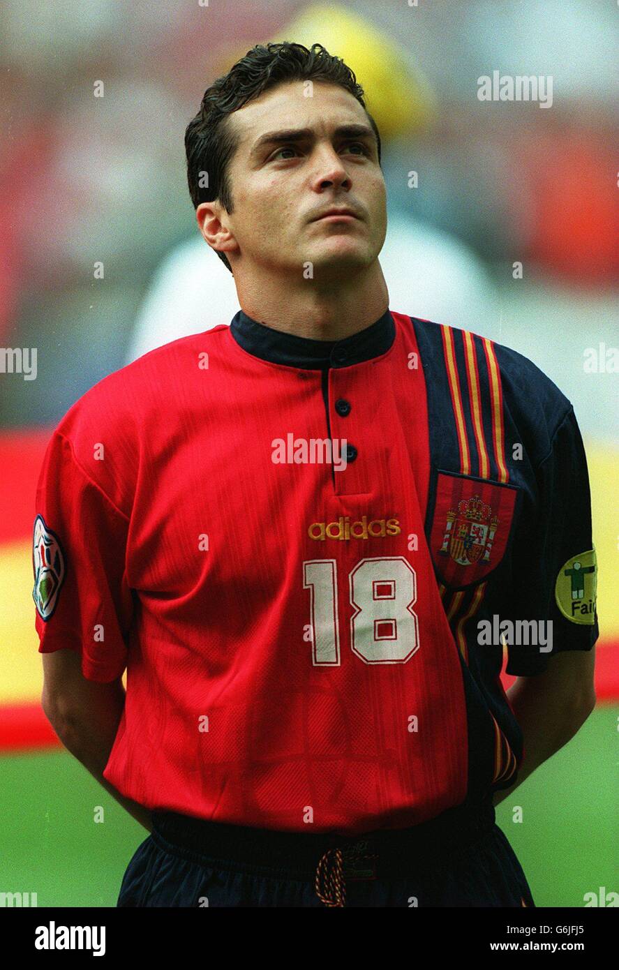 Soccer, Euro 96. England v Spain, Wembley Stock Photo - Alamy