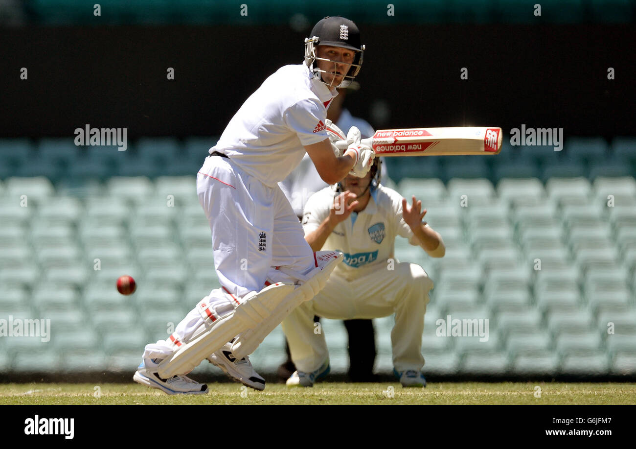 England's Jonathan Trott bats during an international match at the ...