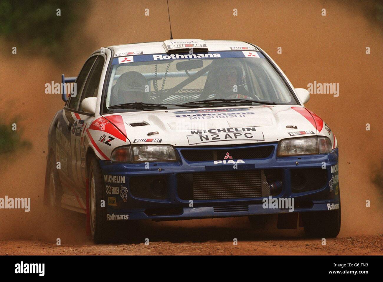 Motor Sport. Rothmans Mitsubishi Rally Team Stock Photo - Alamy