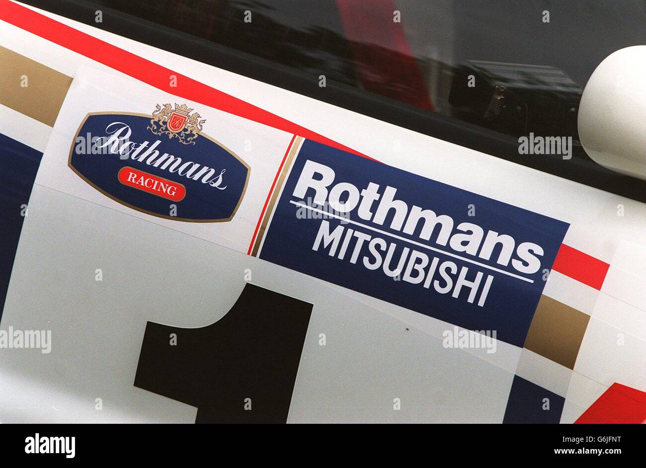 Motor Sport. Rothmans Mitsubishi Rally Team Stock Photo - Alamy