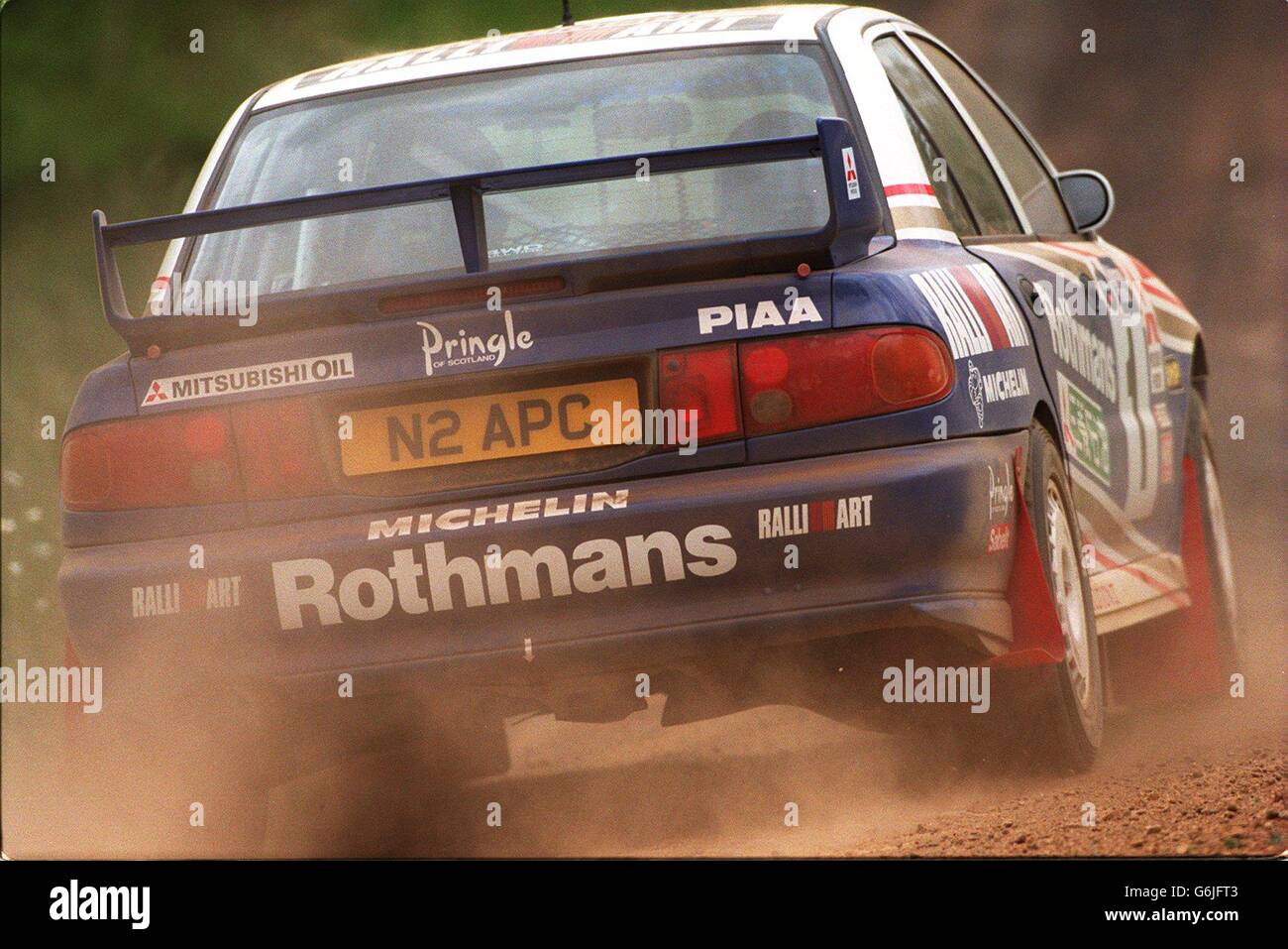 Motor Sport. Rothmans Mitsubishi Rally Team Stock Photo - Alamy