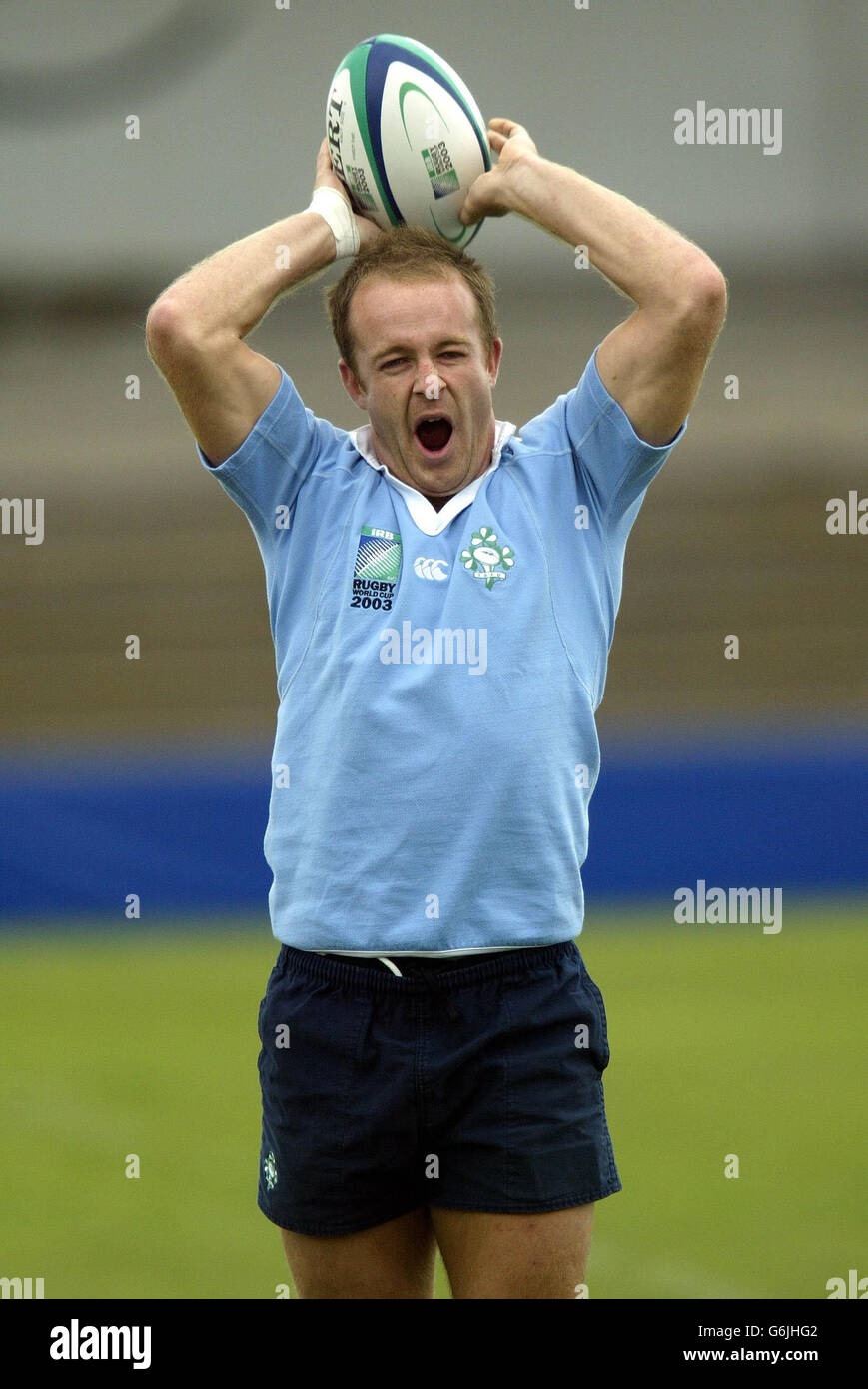 Denis Hickie during Ireland's training session at the Whittten Oval ...
