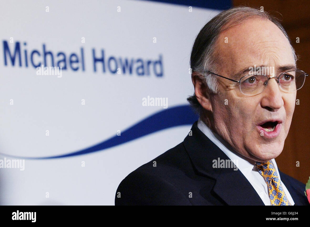 Shadow Chancellor, Michael Howard, announces that he will run for the ...