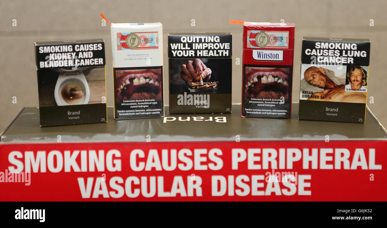 New cigarette packaging Stock Photo - Alamy